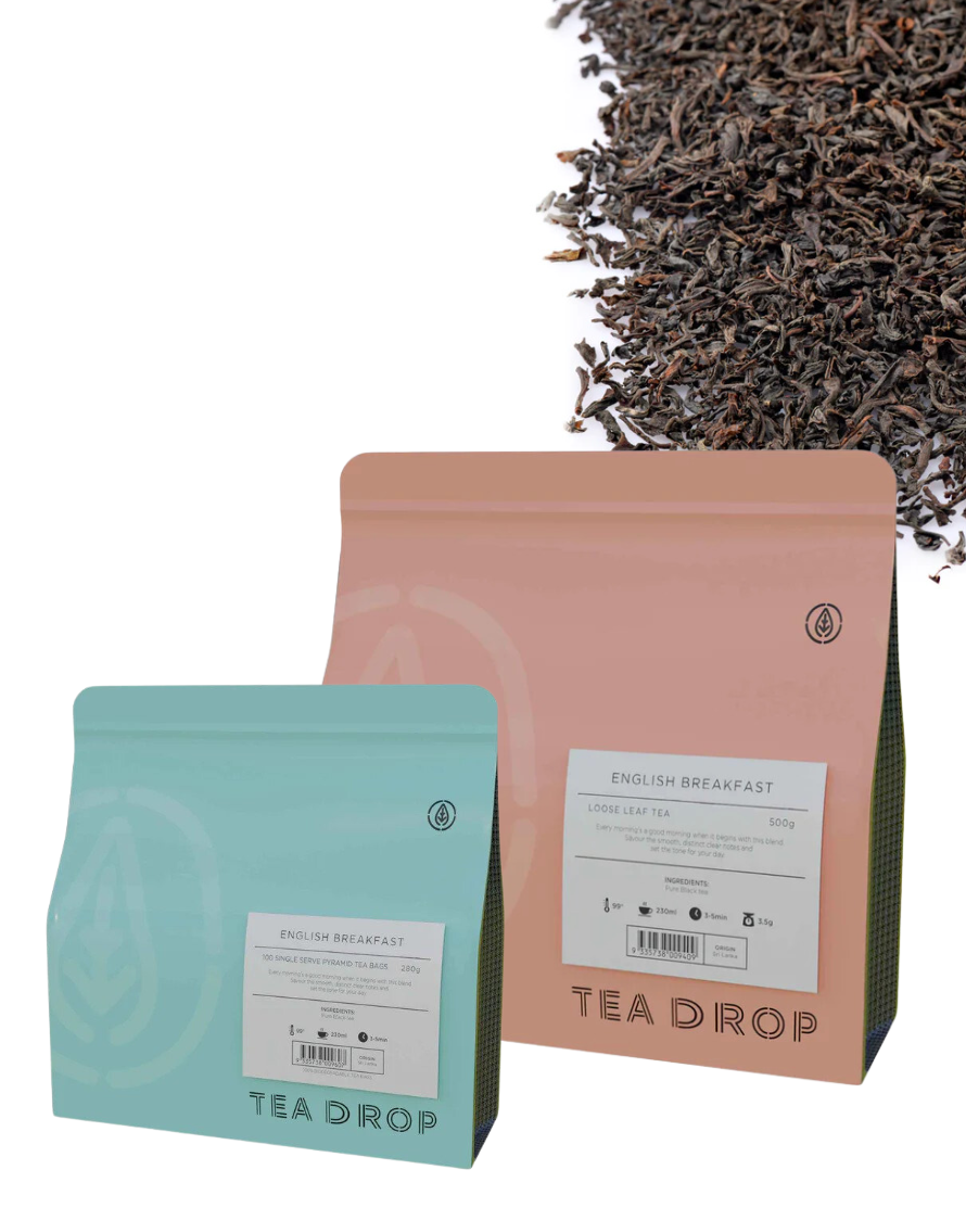 Tea Drop English Breakfast Tea (Loose Leaf / Tea Bags) – Gabriel Coffee